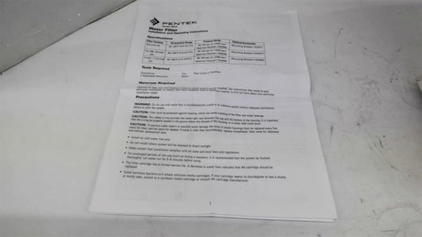 Pentek Water Filter 151046 – BME Bearings and Surplus