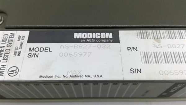 AEG Modicon AS-B827-032 Input Module 24VDC – BME Bearings and Surplus