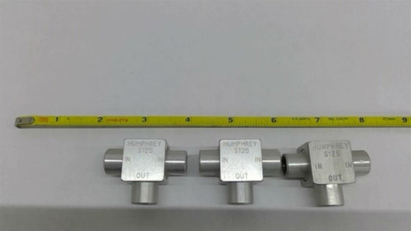 Humphrey S125 Aluminum Shuttle Valve Lot Of 3 – BME Bearings and Surplus