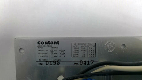 Coutant HDB 12/15 Power Supply – BME Bearings and Surplus
