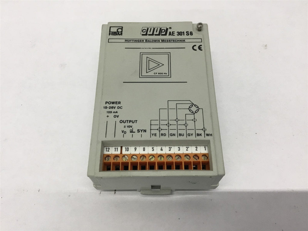 HBM Clip AE 301 S 6 Amplifier 125 MA 15-26 V DC – BME Bearings and Surplus