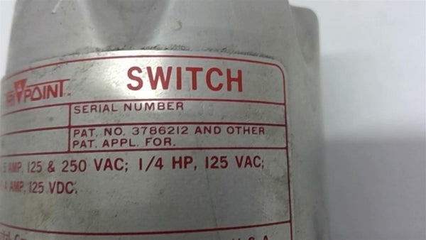 Asco SC10A Pressure Switch 1/4 Hp 125 Vac – BME Bearings and Surplus