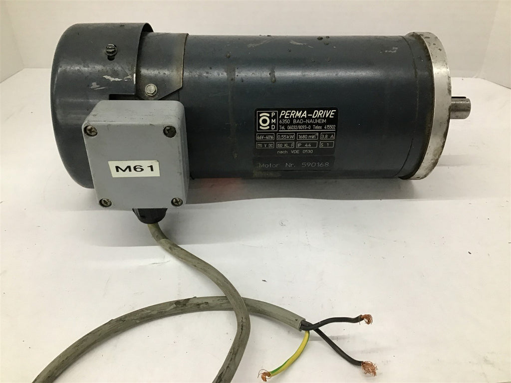 Perma Drive 590168 .55kW 170 VDC 1680 RPM TEFC DC Motor – BME Bearings ...