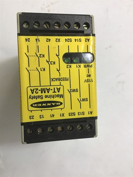 BANNER AT-AM-2A MACHINE SAFETY RELAY – BME Bearings and Surplus