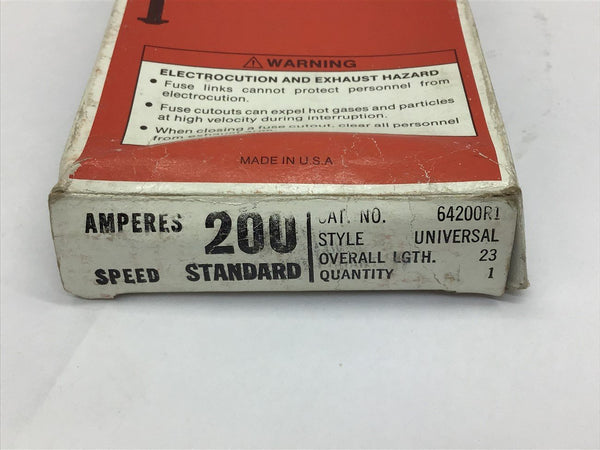 Positrol 64200R1 Fuse Link 200 Amp – BME Bearings and Surplus