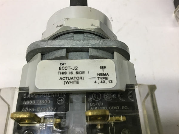 Allen-Bradley 800T-J2 2 Position Selector Switches – BME Bearings and ...