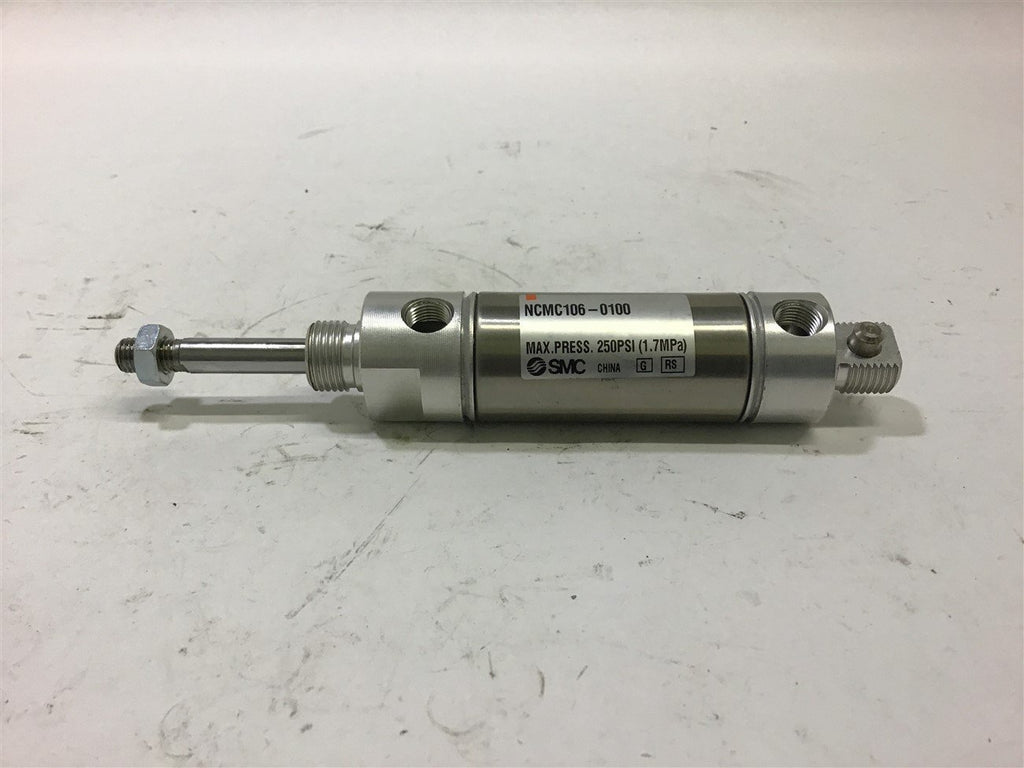 Smc NCMC106-0100 Pneumatic Cylinder 250 PSI – BME Bearings and Surplus
